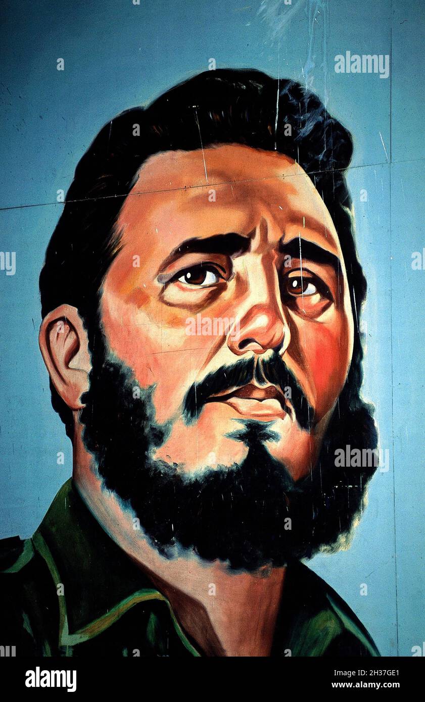 CUBA, HAVANA, PORTRAIT OF FIDEL CASTRO Stock Photo - Alamy