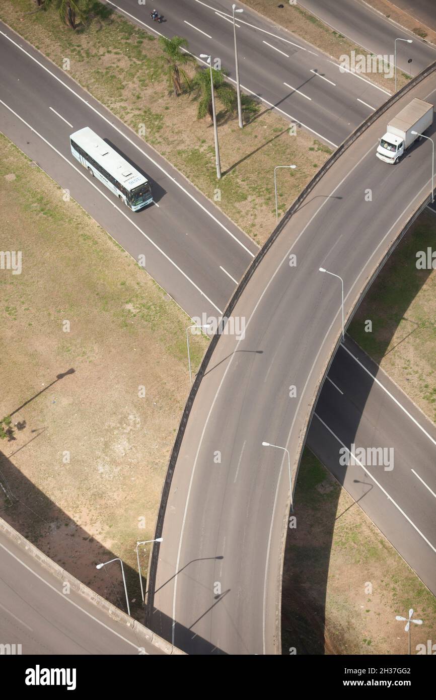 Aerial view of road and highway - bridge Stock Photo - Alamy