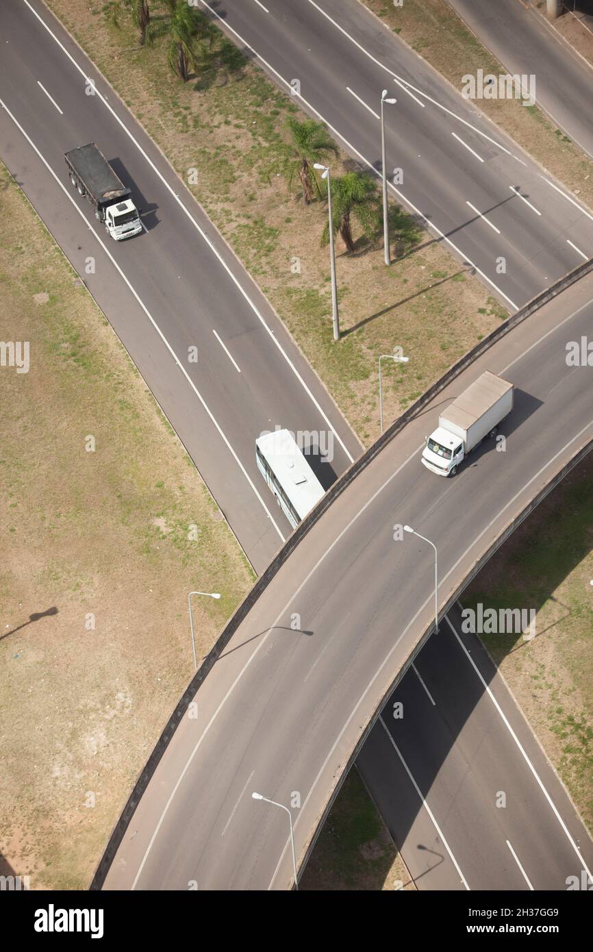 Aerial view of road and highway - bridge Stock Photo - Alamy