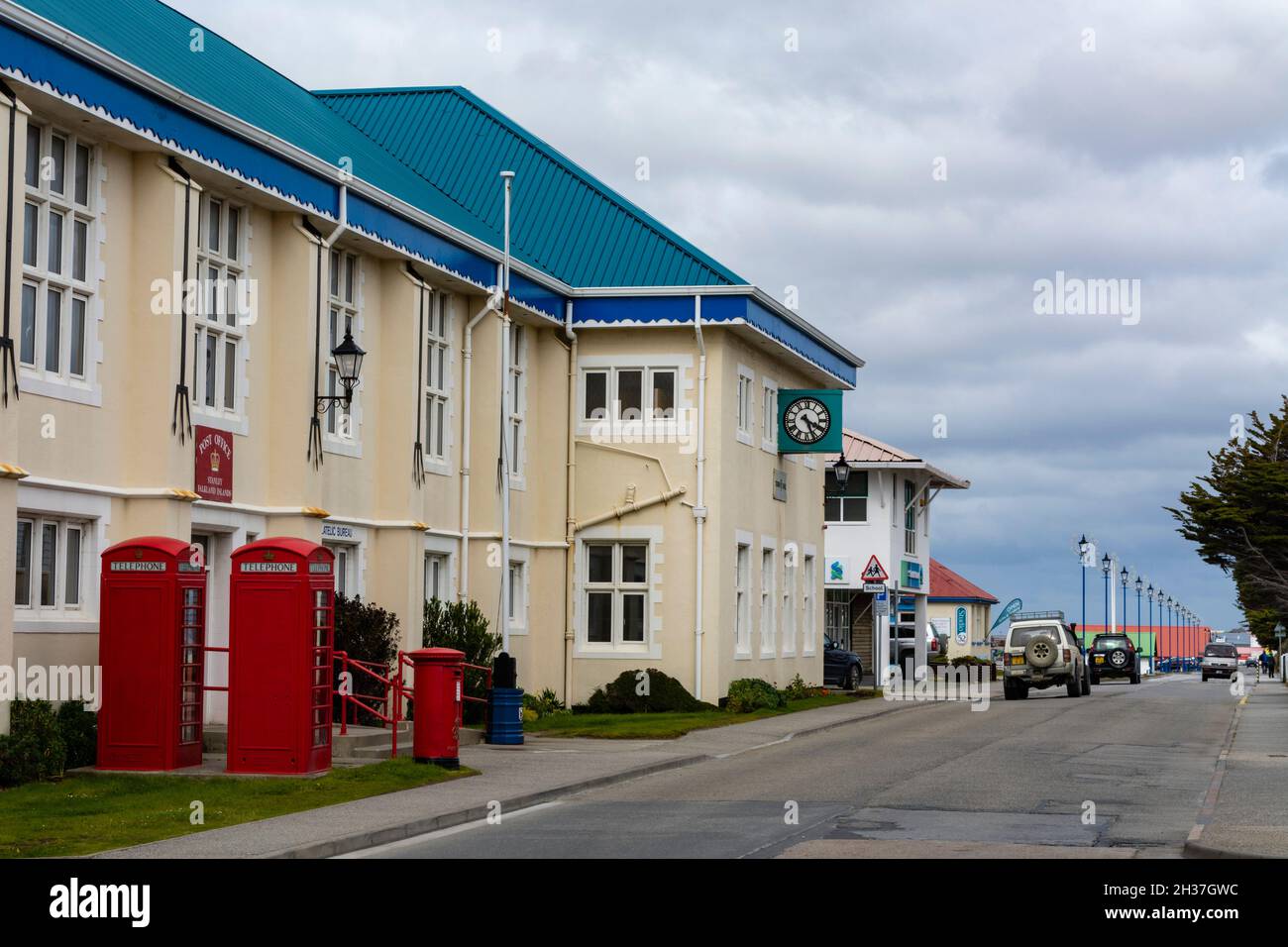 The post office on Ross Road in Stanley, Falkland Islands. Stanley ...