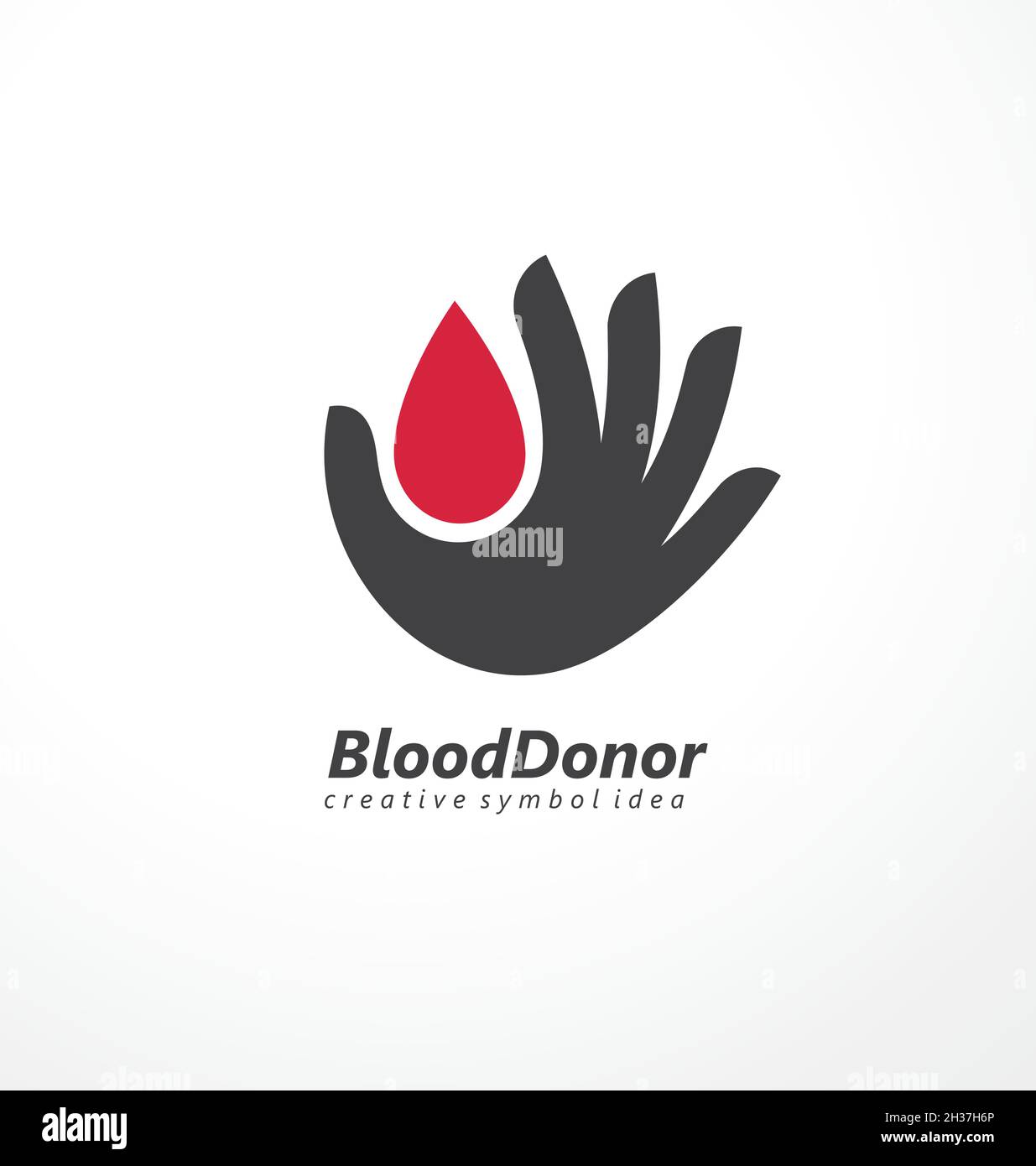 Blood donor creative logo design idea. Unique medical symbol for blood ...