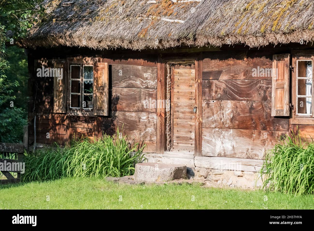 Sierpc, Poland - June 11, 2020: Old wooden house in the Polish ...