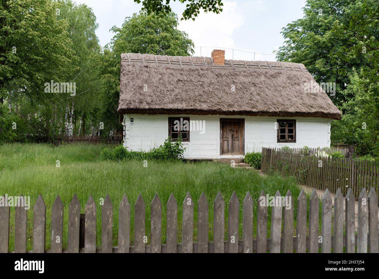 Sierpc, Poland - June 11, 2020: Old wooden house in the Polish ...
