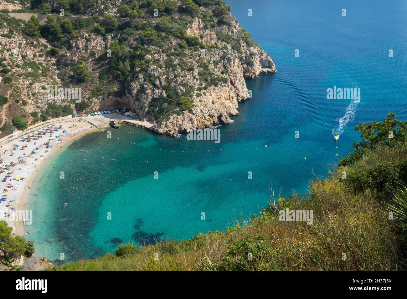 beautiful beach on the Mediterranean coast travel destination Cala de ...