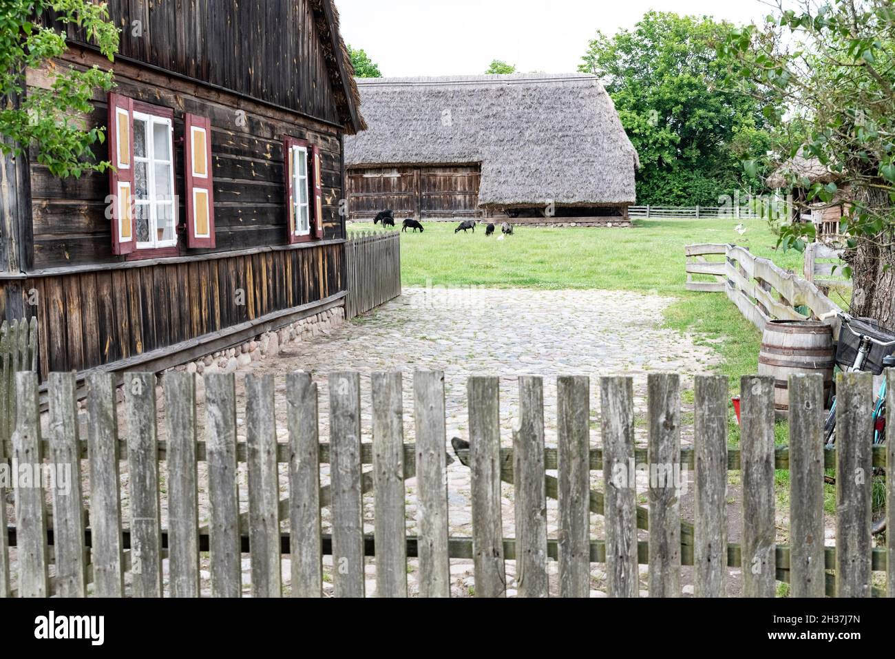 Sierpc, Poland - June 11, 2020: Old wooden house in the Polish ...