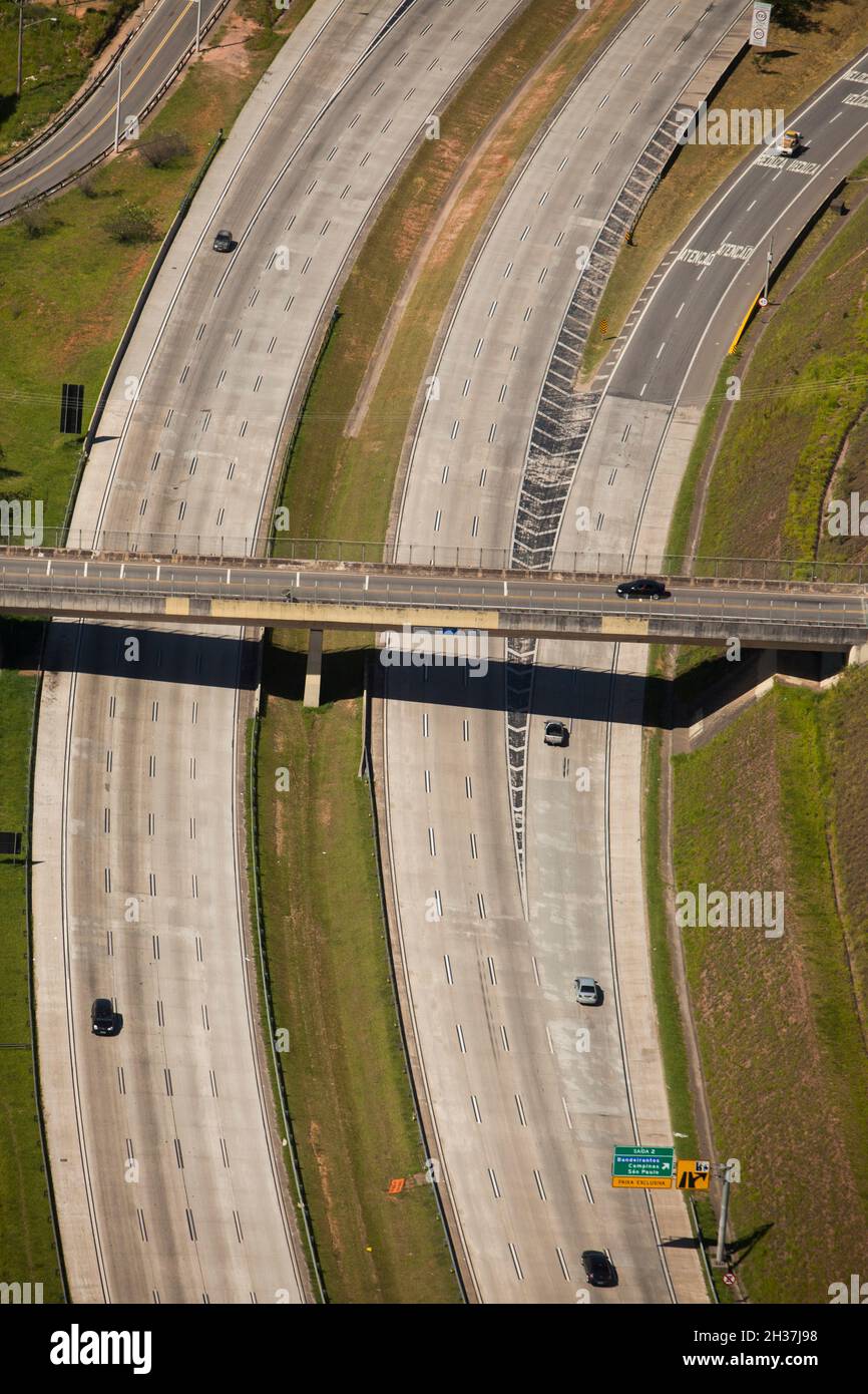 Aerial view of road and highway - bridge Stock Photo - Alamy