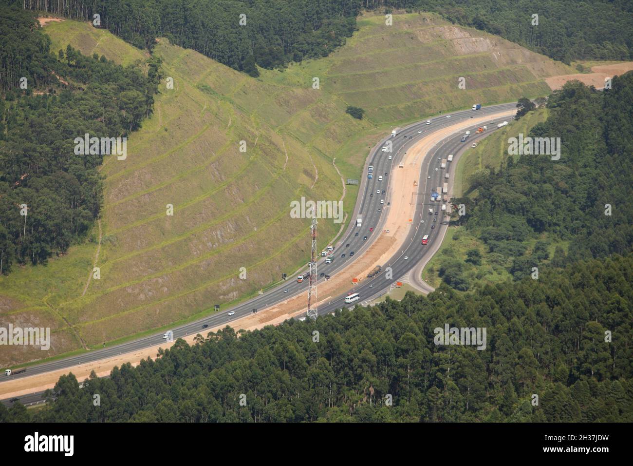 Aerial view of road and highway Stock Photo - Alamy