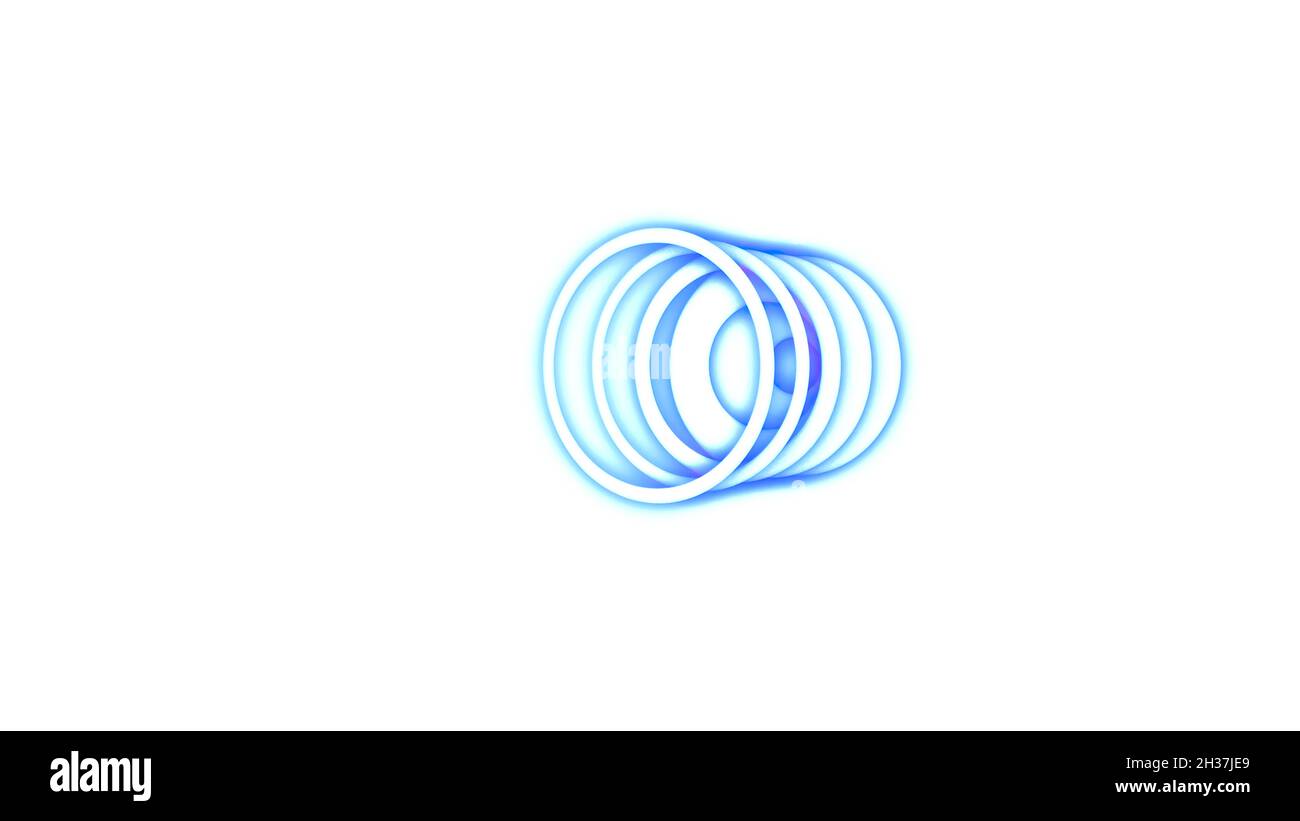 Abstract background of circles changing shapes on solid background ...