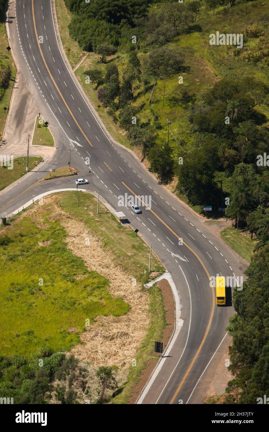 Aerial view of road and highway - bridge Stock Photo - Alamy