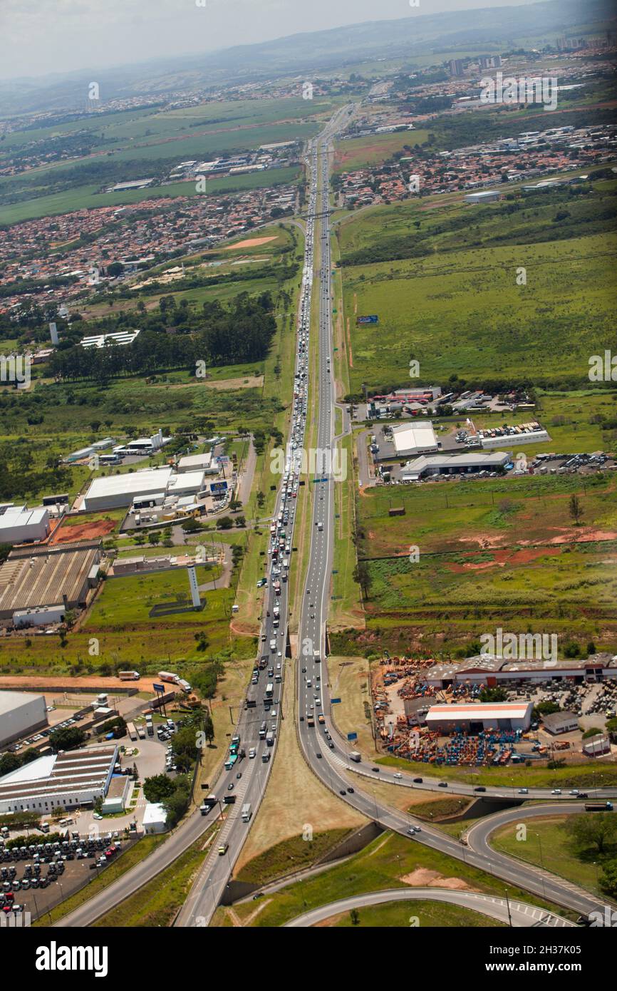 Aerial view of road and highway - bridge Stock Photo - Alamy