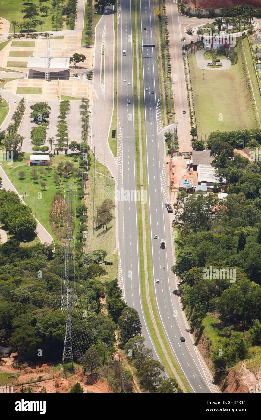 Aerial view of road and highway - bridge Stock Photo - Alamy