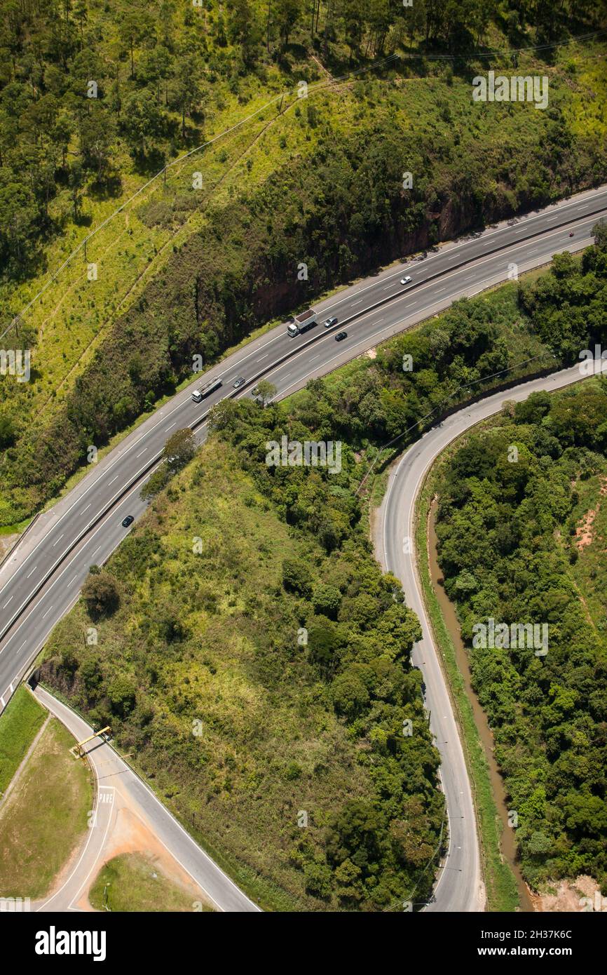 Aerial view of road and highway Stock Photo - Alamy