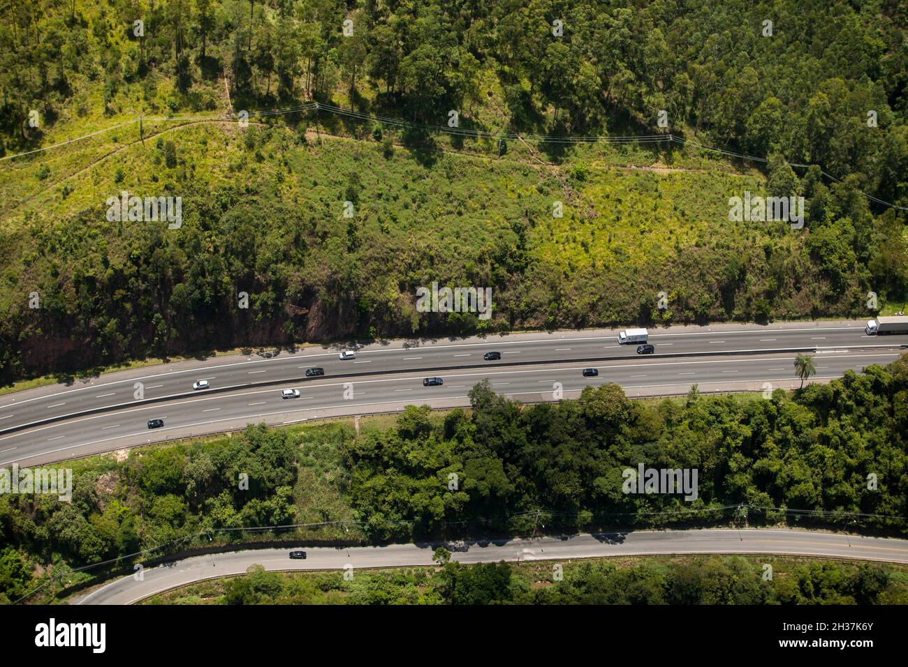 Aerial view of road and highway Stock Photo - Alamy