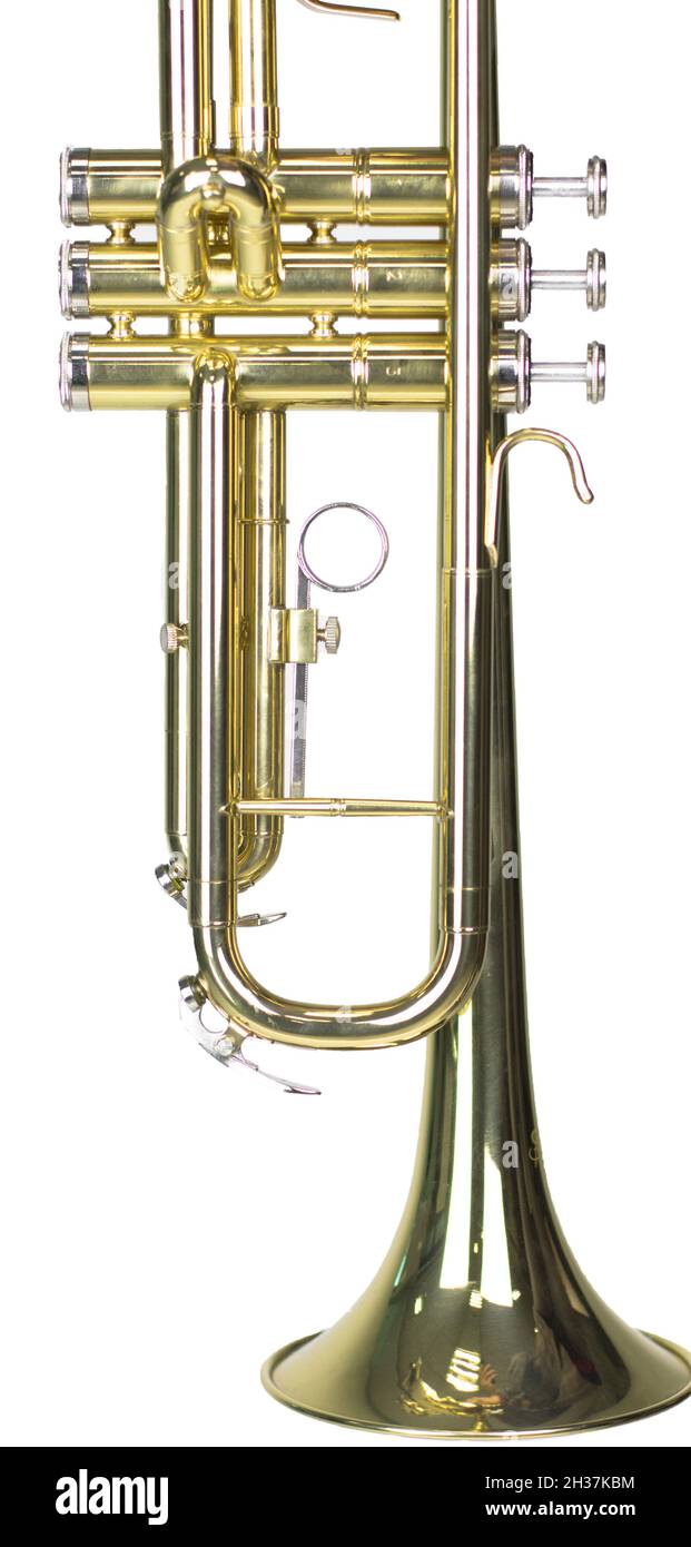 trumpet on white background Stock Photo - Alamy