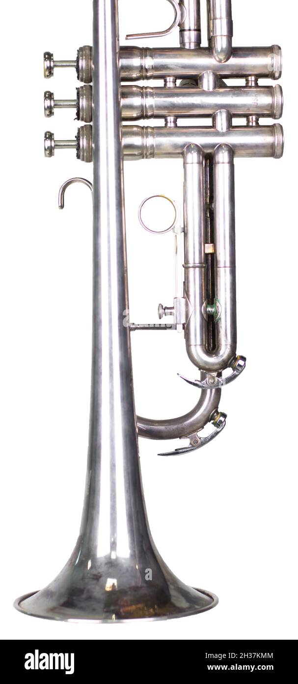 trumpet on white background Stock Photo - Alamy