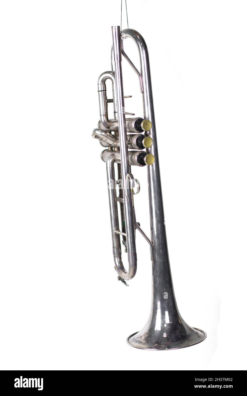 trumpet on white background Stock Photo - Alamy