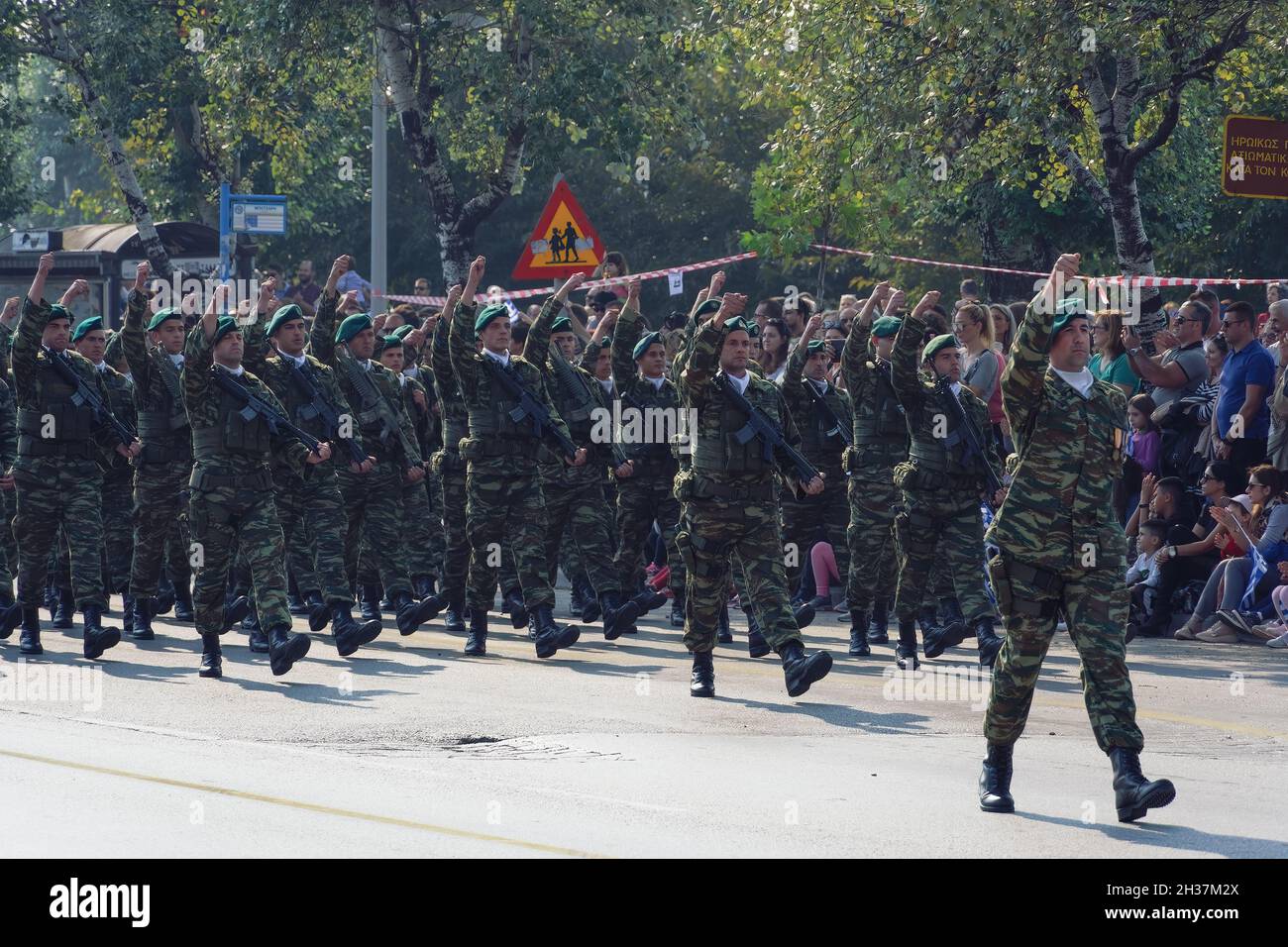 Thessaloniki, Greece - October 28 2019: Oxi Day Greek Army personnel ...