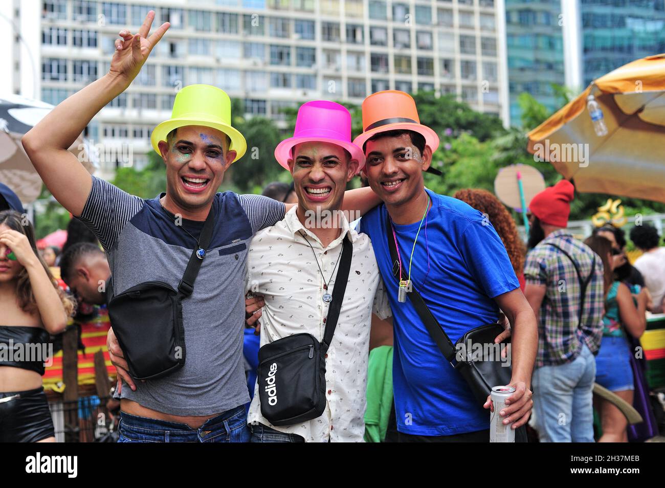 Carnival street party held in downtown rio de janeiro hi-res stock ...