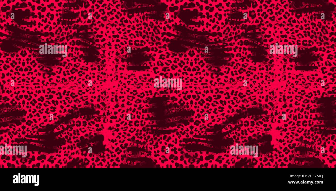 Seamless repeating pattern,endless colored leopard, and zebra themed ...