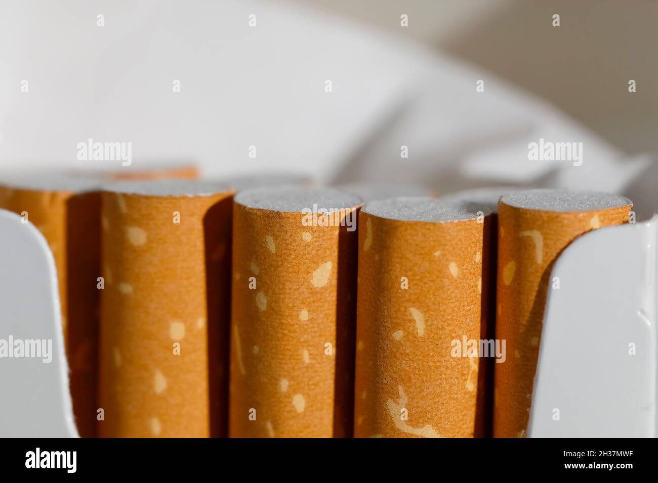 Cigarettes in an already incomplete pack. These are filter cigarettes ...