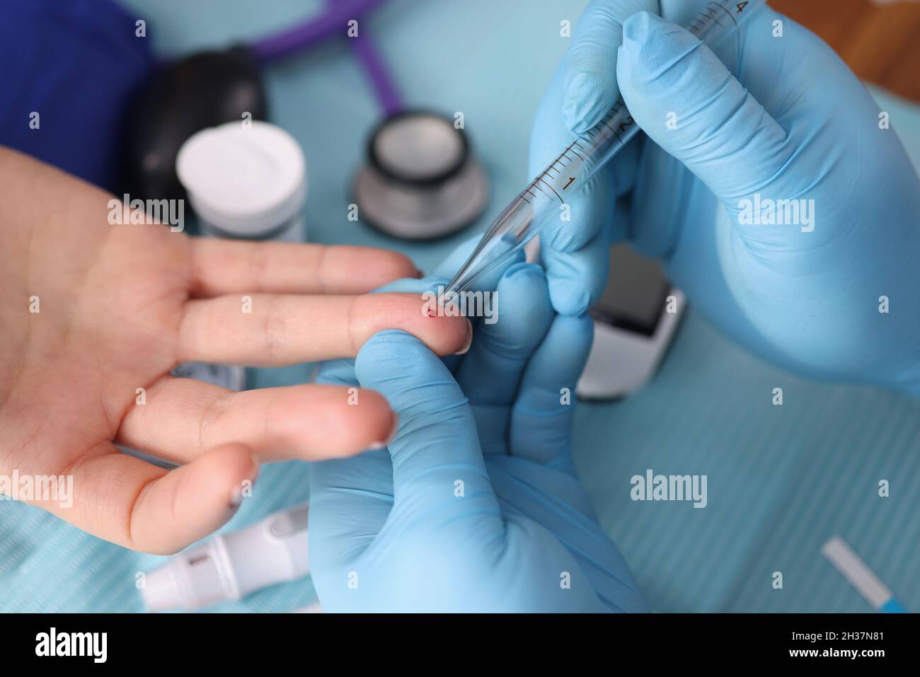 Finger capillary hi-res stock photography and images - Alamy