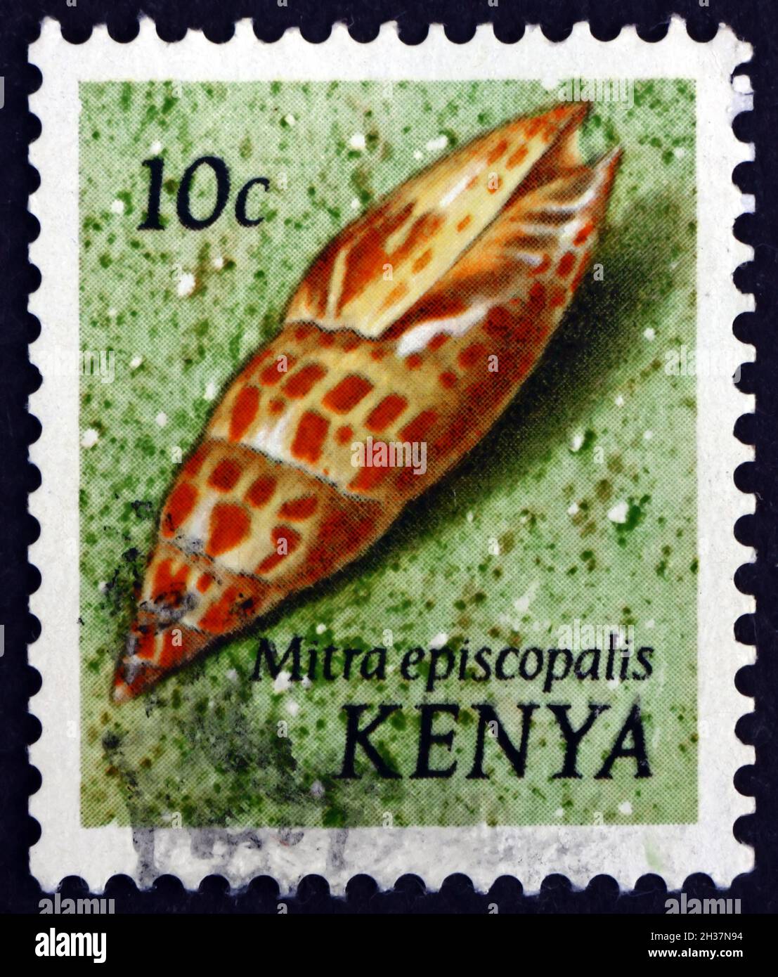 KENYA - CIRCA 1971: a stamp printed in Kenya shows Episcopal Miter ...