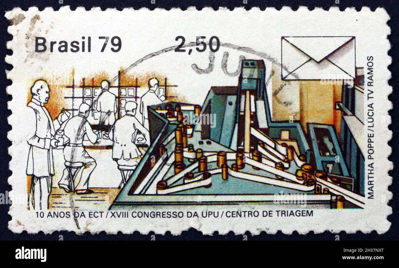 BRAZIL - CIRCA 1979: a stamp printed in Brazil shows Manual and ...