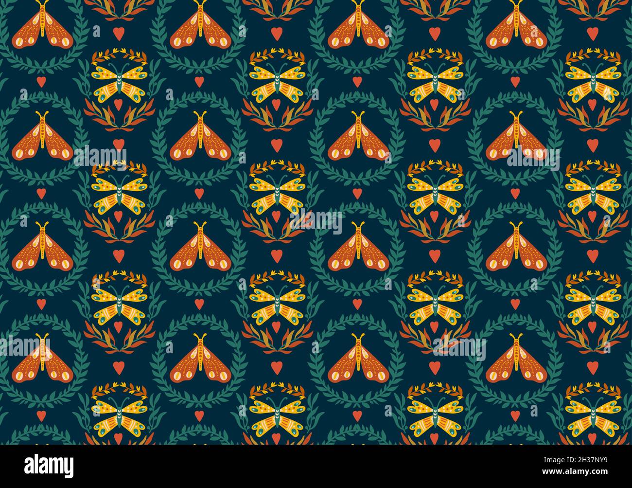 Moths in your garden Stock Vector Images - Alamy