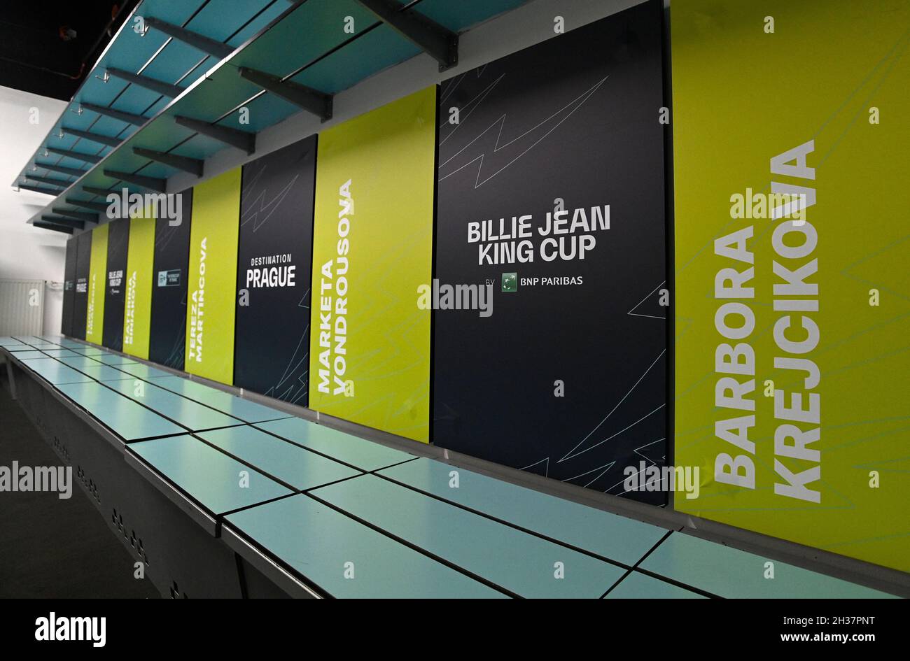 Prague, Czech Republic. 26th Oct, 2021. O2 arena tennis hall for Billie ...