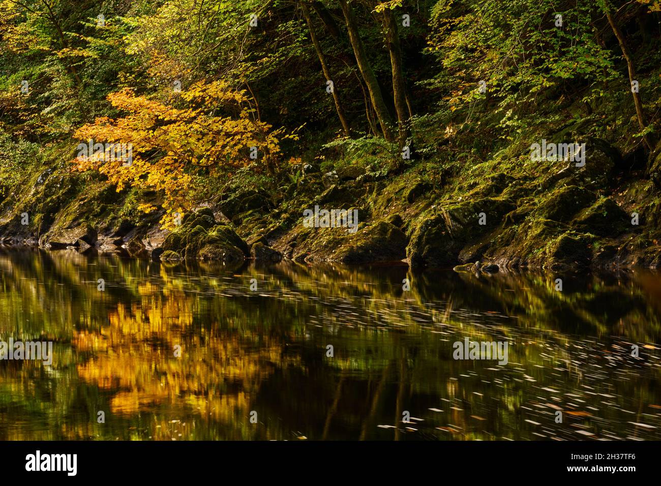 Reflections in the River Garry, Scotland Stock Photo - Alamy