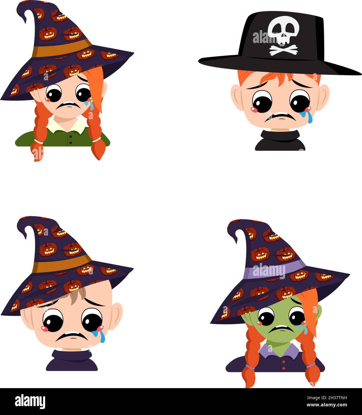 Sad baby party hat Stock Vector Images - Alamy