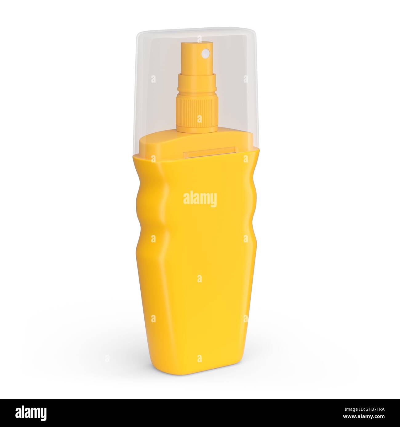 Orange sunscreens bottle or sunblock cream tube isolated on white ...