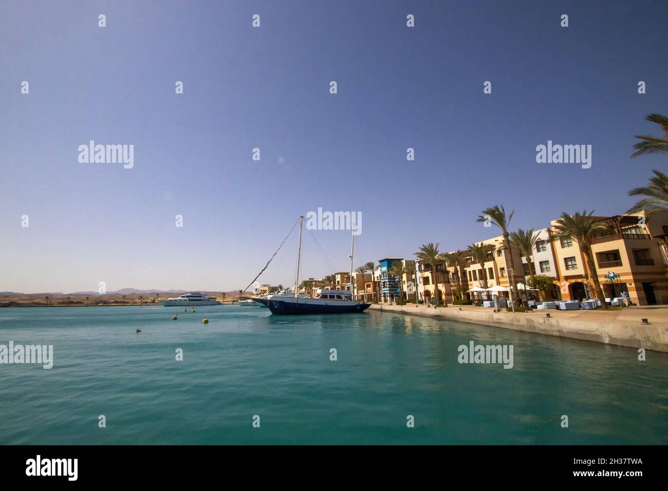 The Red Sea holiday resort of Port Ghalib in Egypt Stock Photo - Alamy