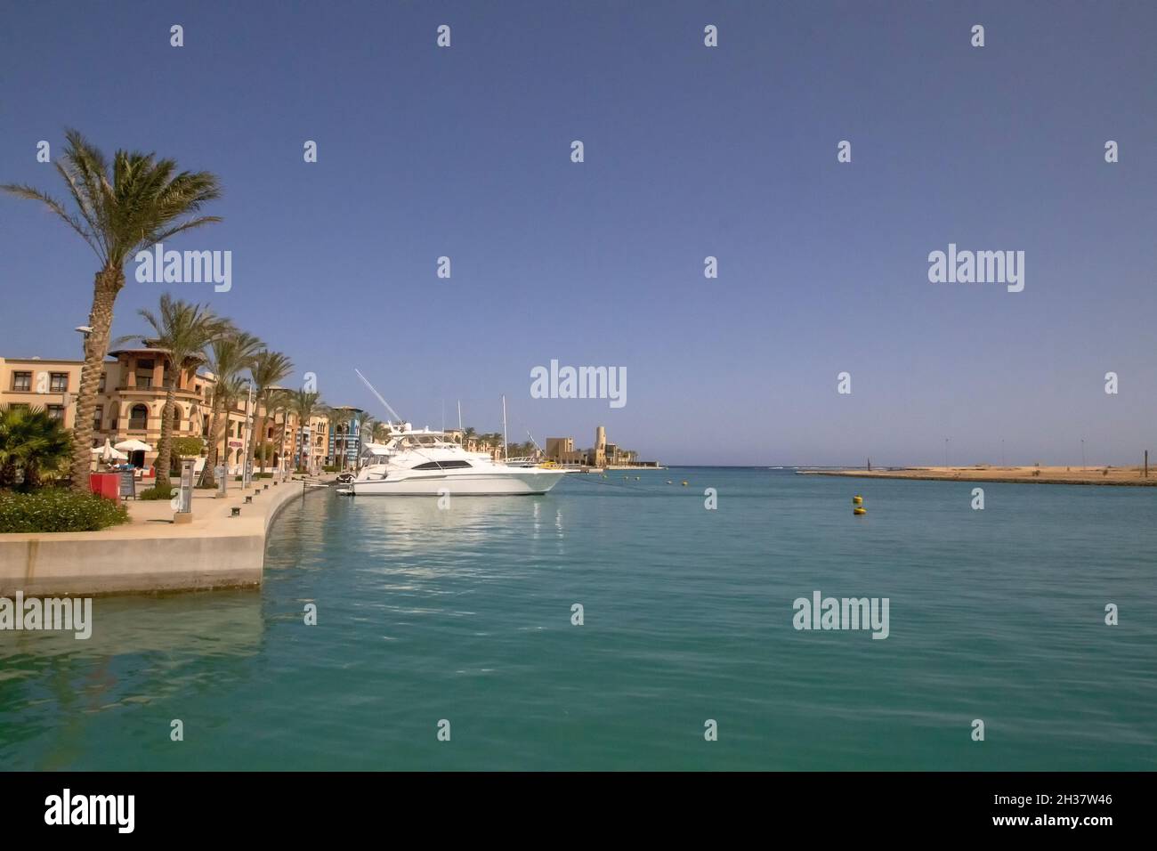 The Red Sea holiday resort of Port Ghalib in Egypt Stock Photo - Alamy