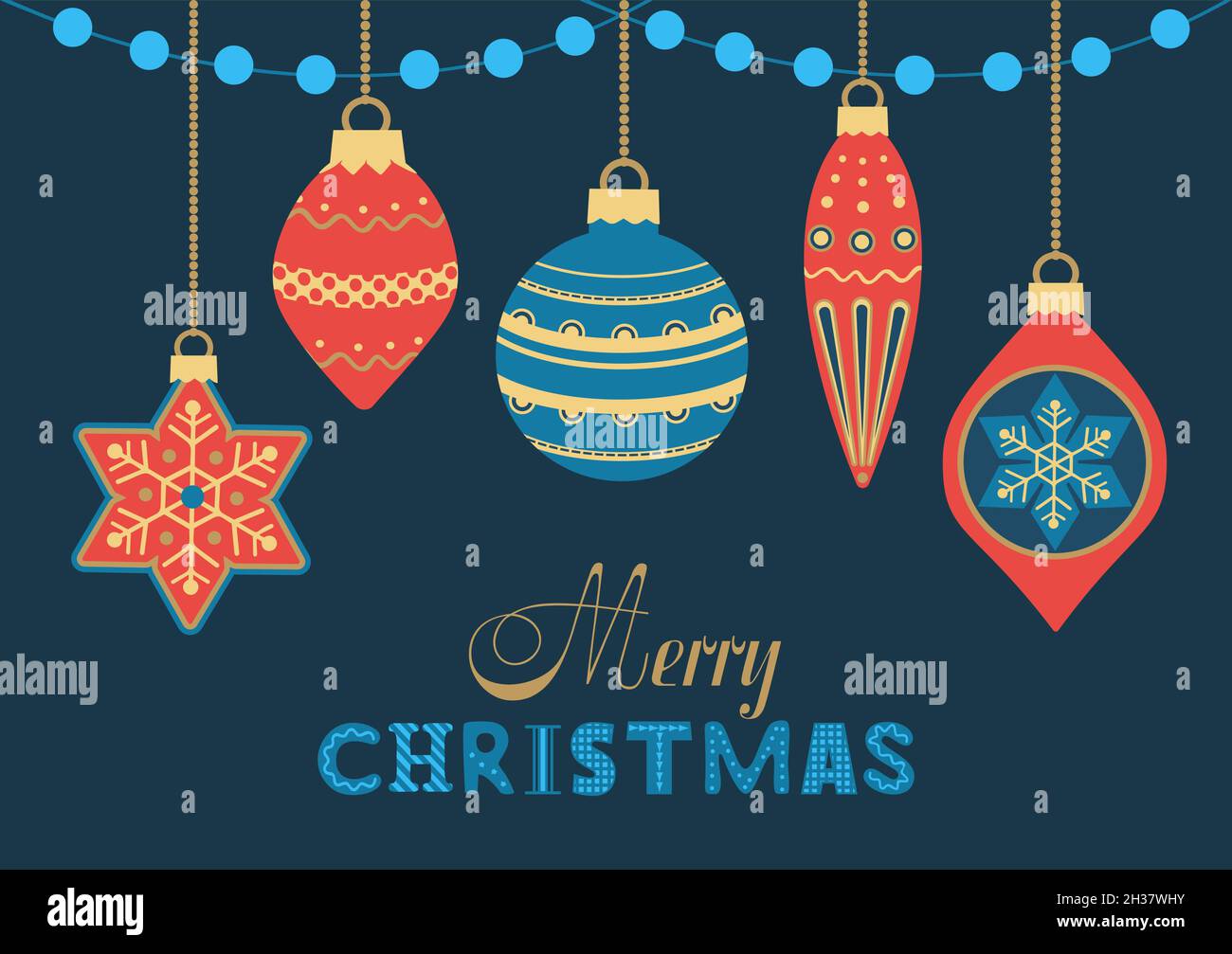 Merry Christmas fancy vector greeting typography poster Stock Vector ...