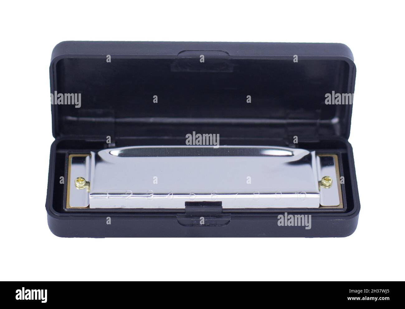 harmonica on a white background Stock Photo - Alamy