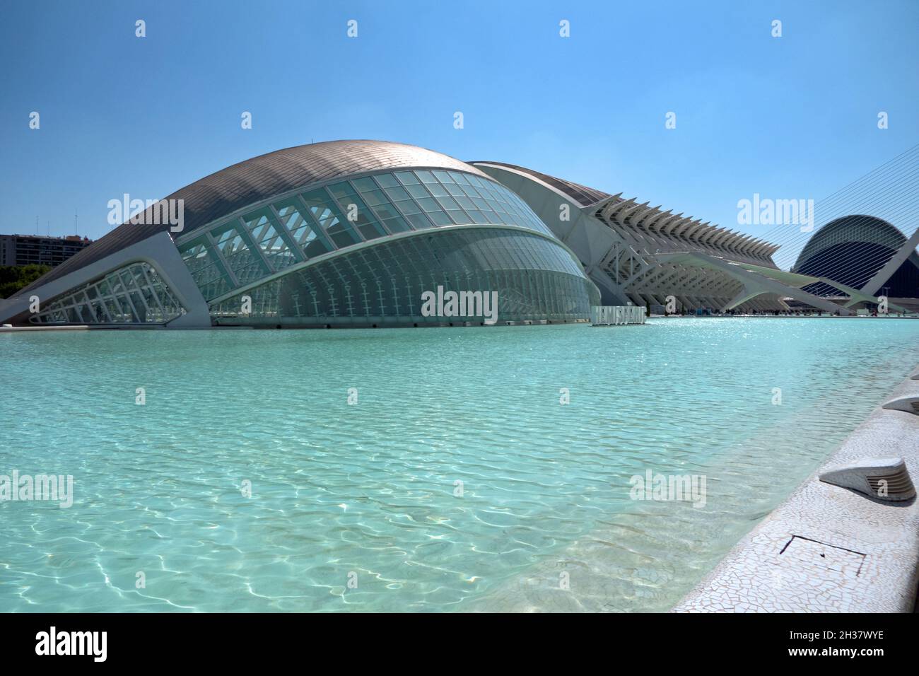Urban view of Valencia, Spain with the City Of Arts And Sciences ...
