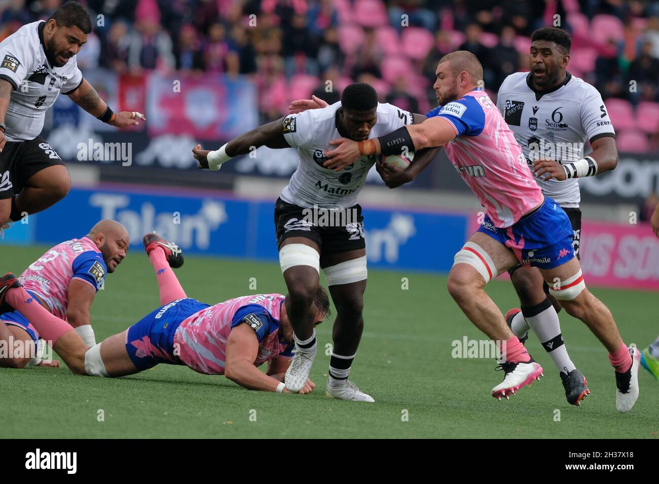 Paris, France. 26th Oct, 2021. JOSUA TUISOVA Lyon Fullback in action ...