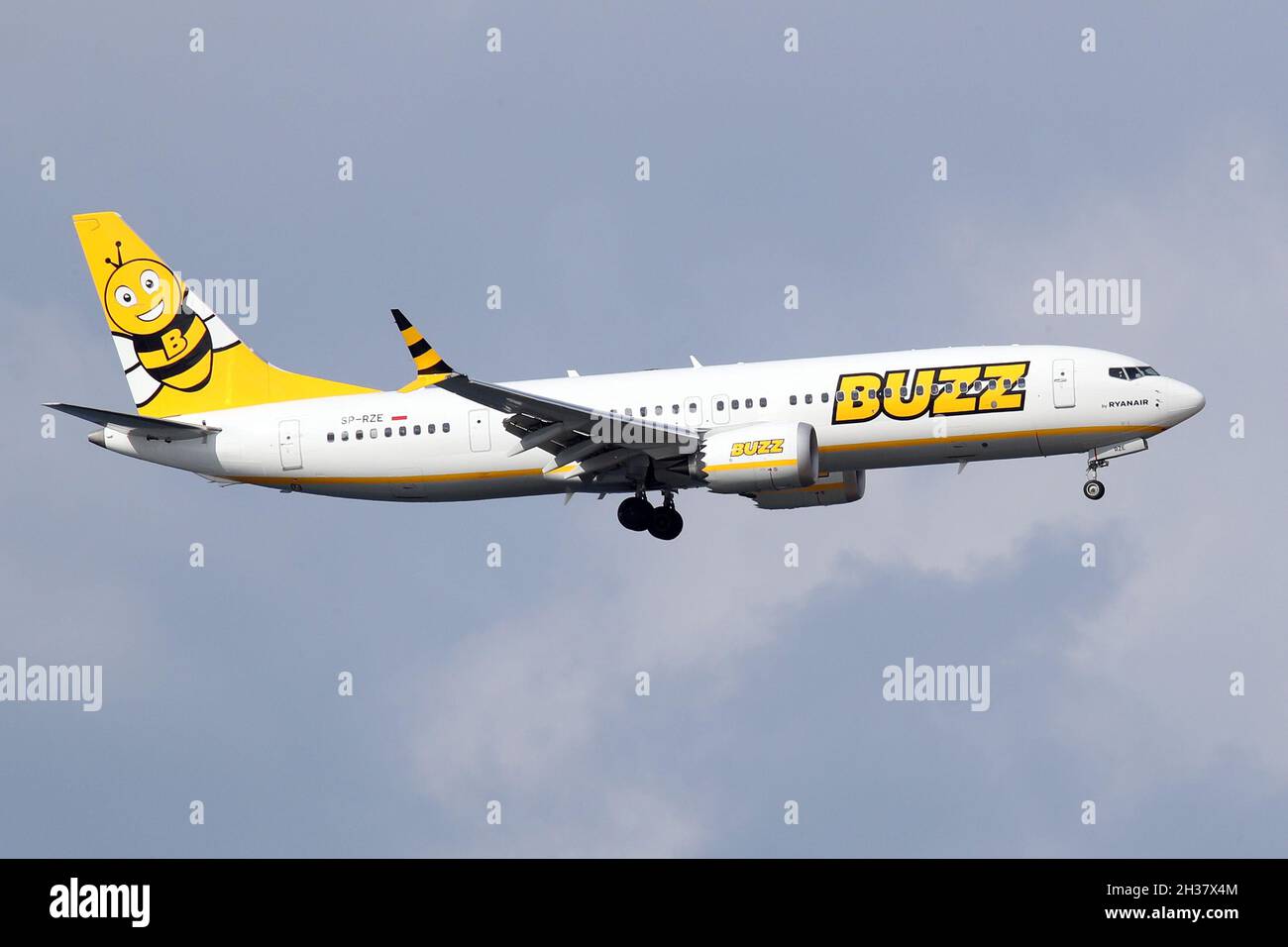 in the photo an aircraft of the company Buzz which is part of the ...