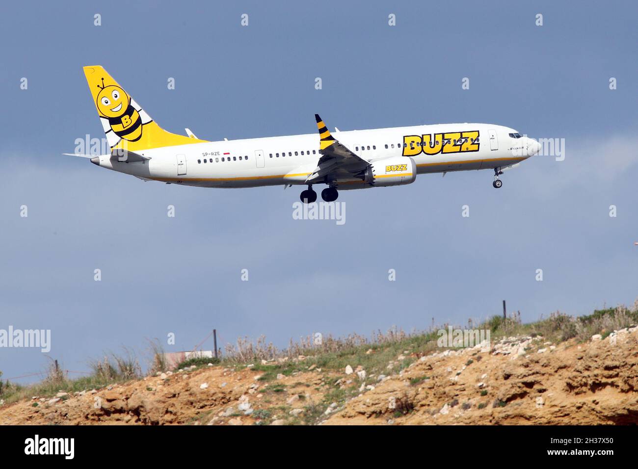 in the photo an aircraft of the company Buzz which is part of the ...