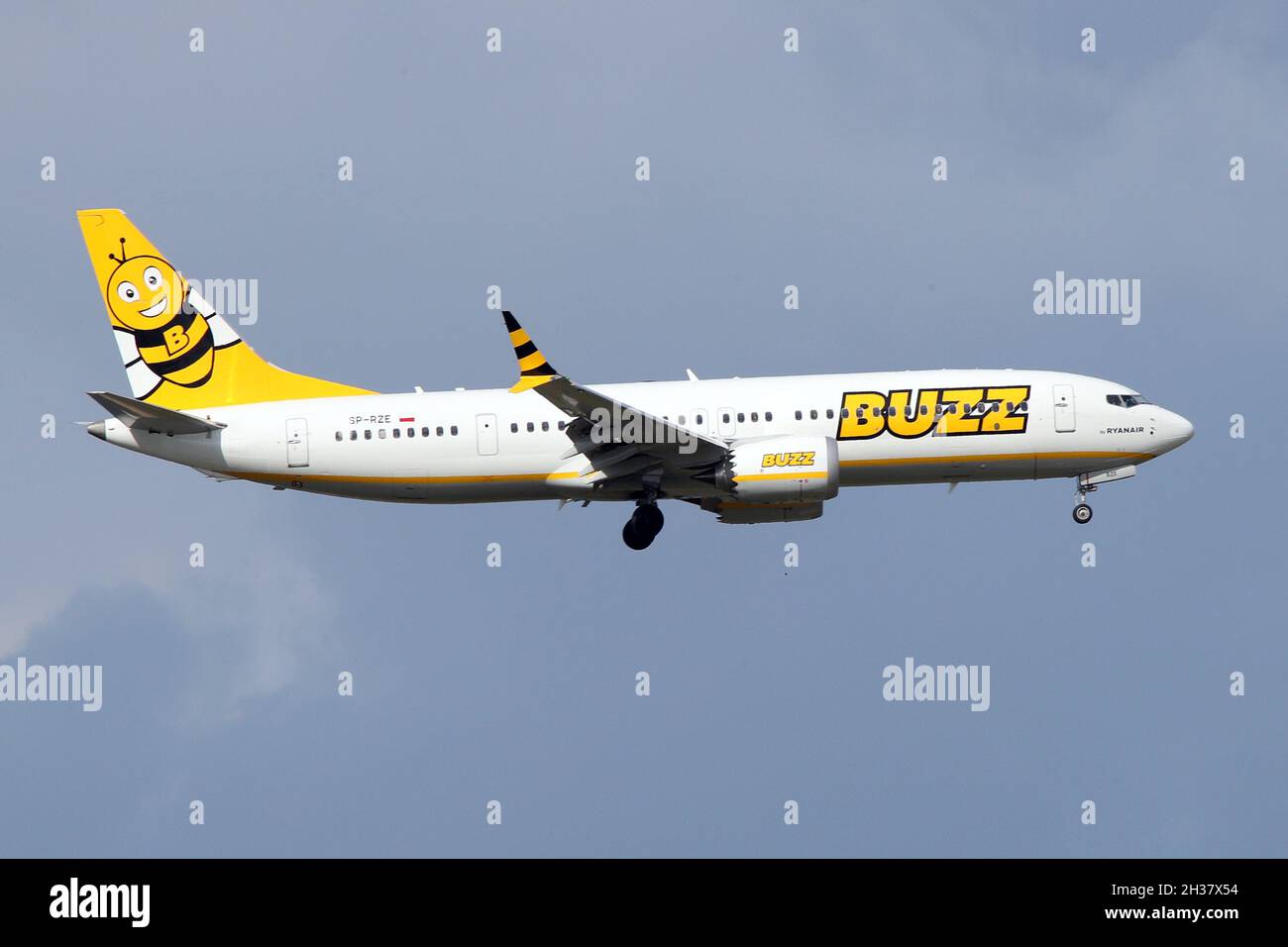 in the photo an aircraft of the company Buzz which is part of the ...