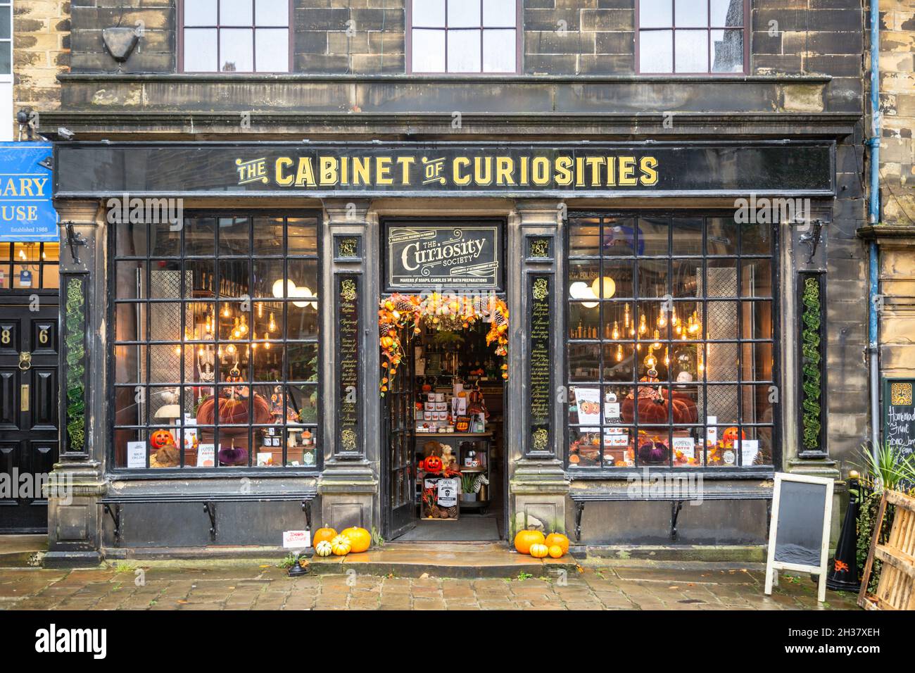 The cabinet curiosities shop, Haworth, Yorkshire, UK, 2021 Stock Photo ...