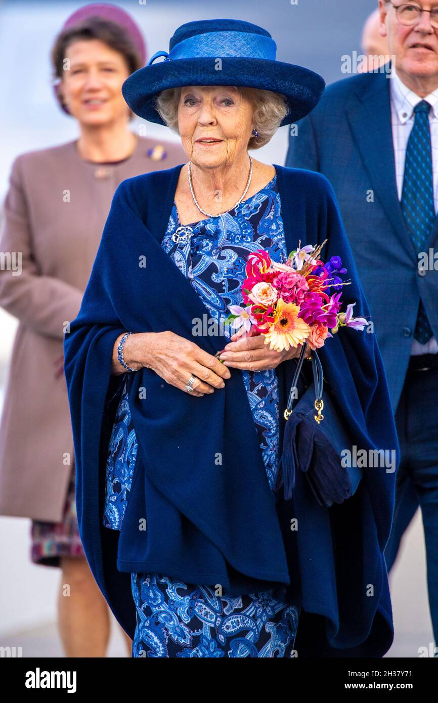 Princess Beatrix at the opening of the Prince Claus Bridge in Dordrecht ...