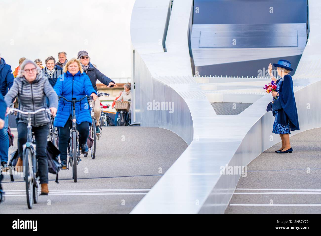 Princess Beatrix at the opening of the Prince Claus Bridge in Dordrecht ...