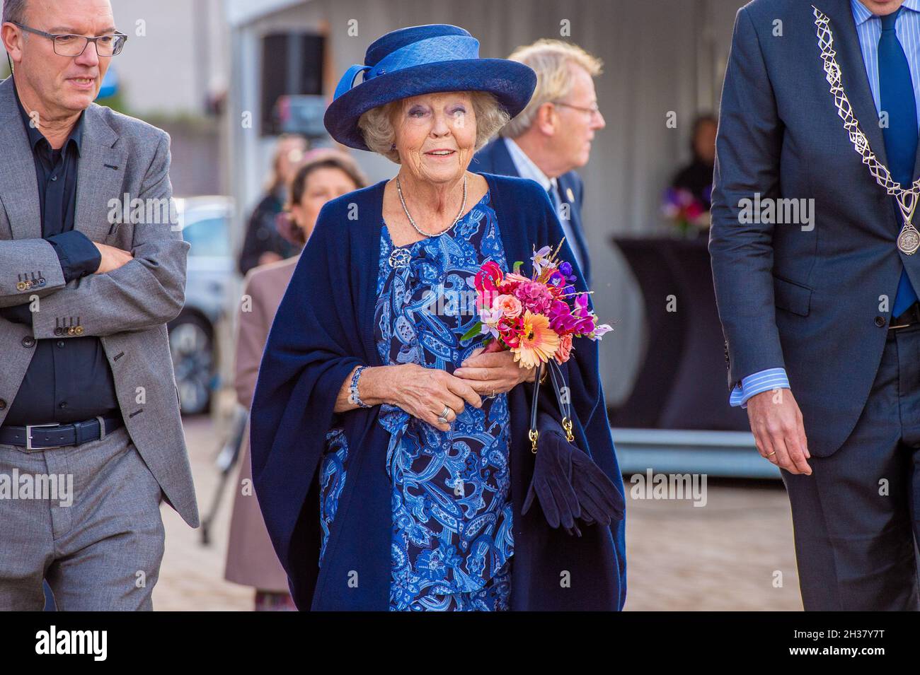 Princess Beatrix at the opening of the Prince Claus Bridge in Dordrecht ...