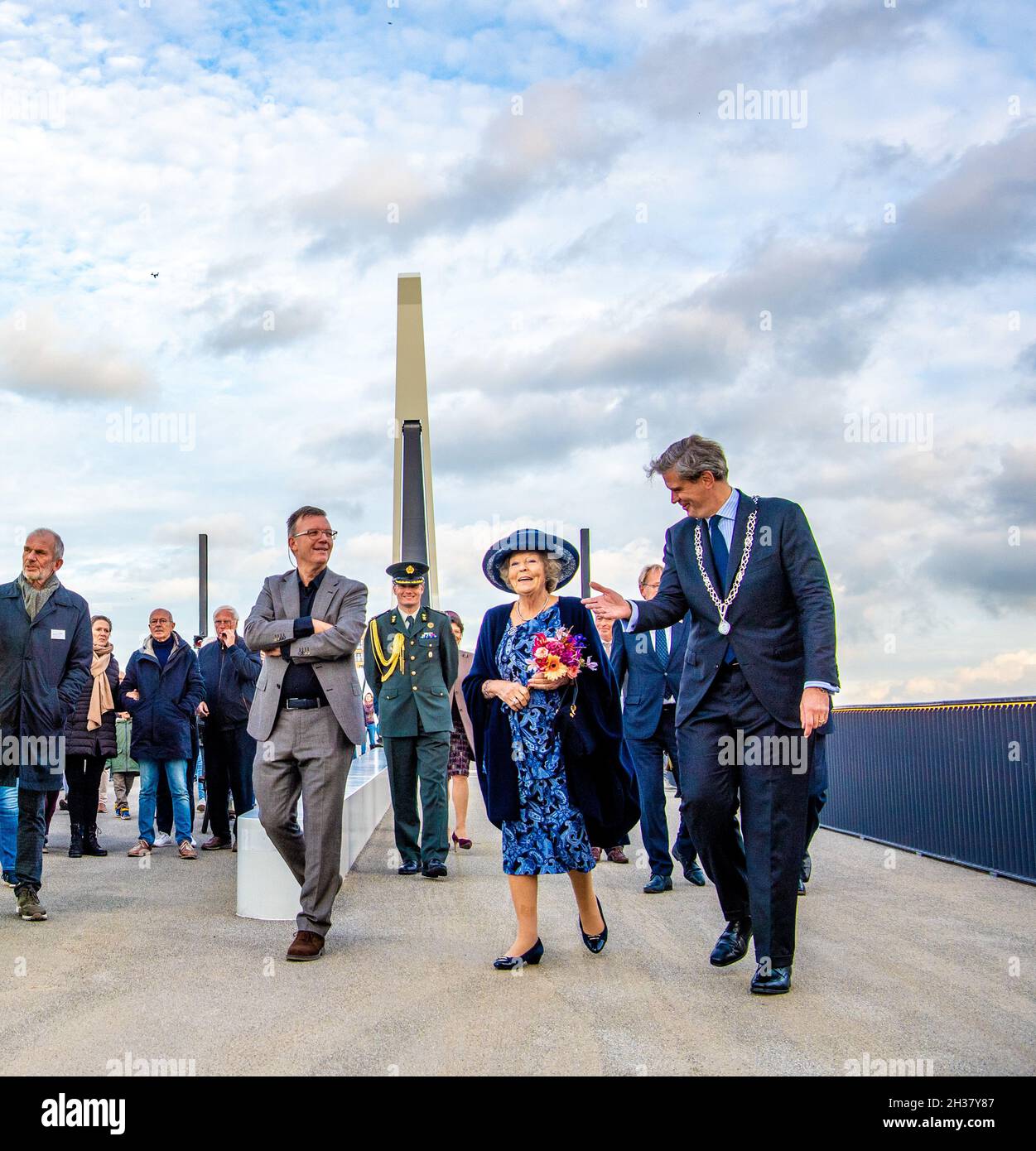 Princess Beatrix at the opening of the Prince Claus Bridge in Dordrecht ...
