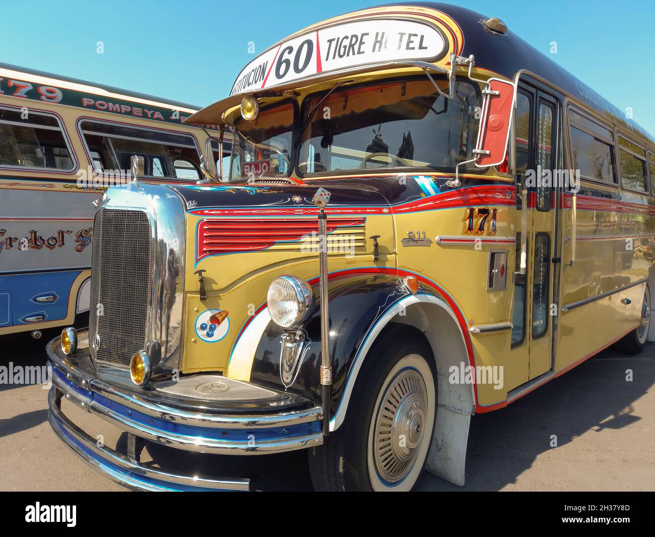 AVELLANEDA - BUENOS AIRES, ARGENTINA - Sep 27, 2021: yellow Daimler ...