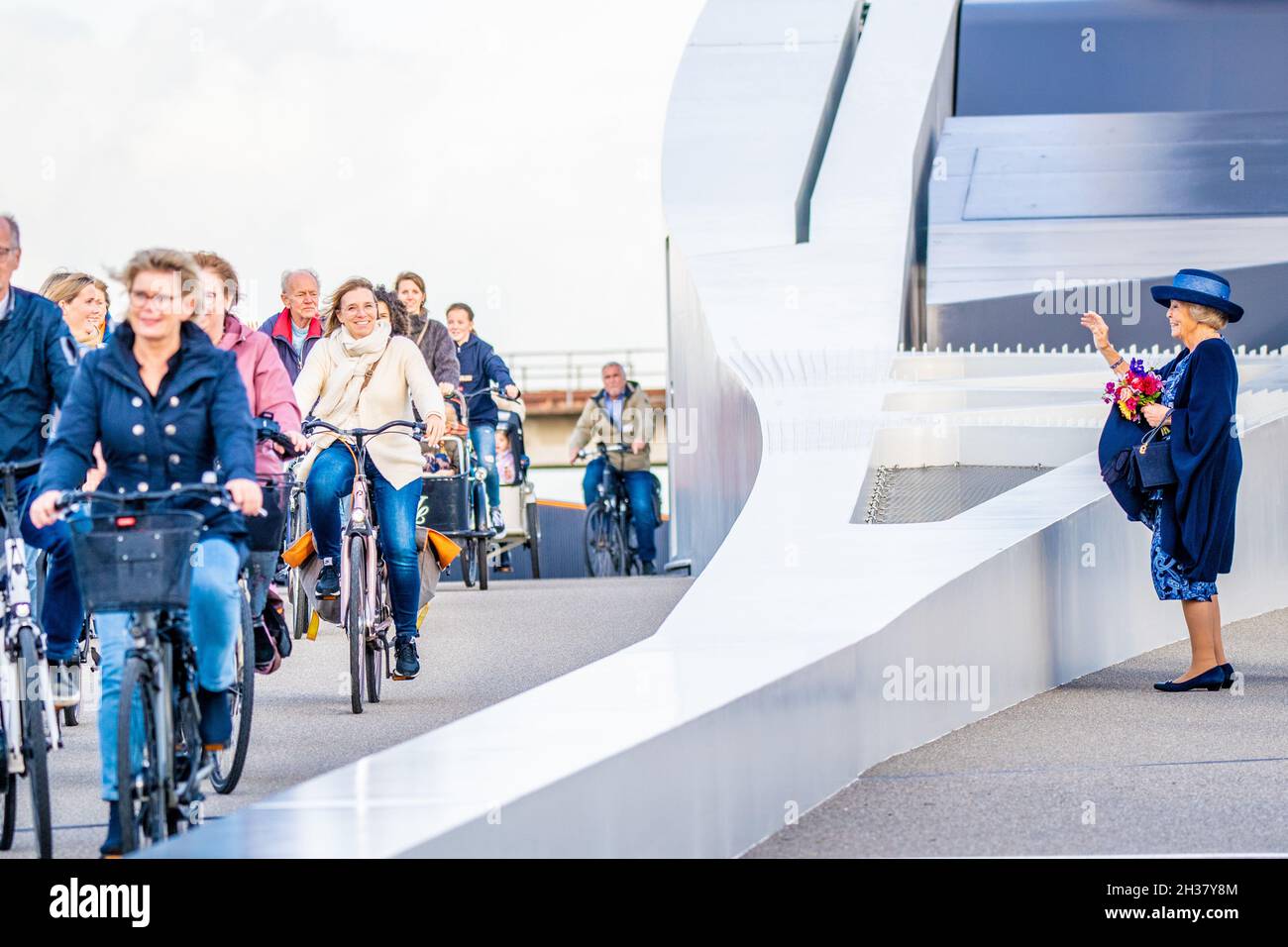 Princess Beatrix at the opening of the Prince Claus Bridge in Dordrecht ...