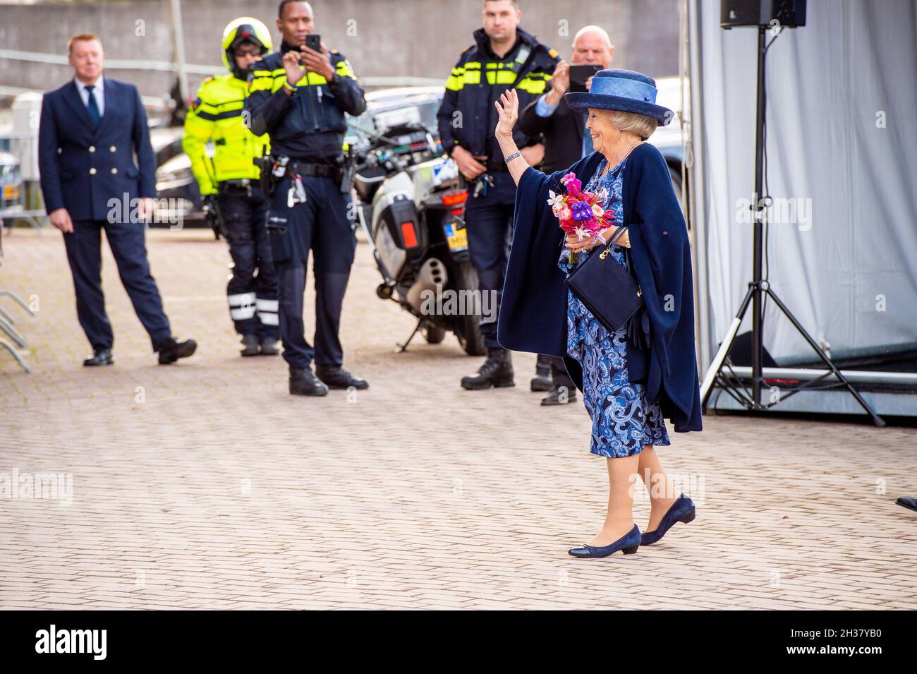 Princess Beatrix at the opening of the Prince Claus Bridge in Dordrecht ...