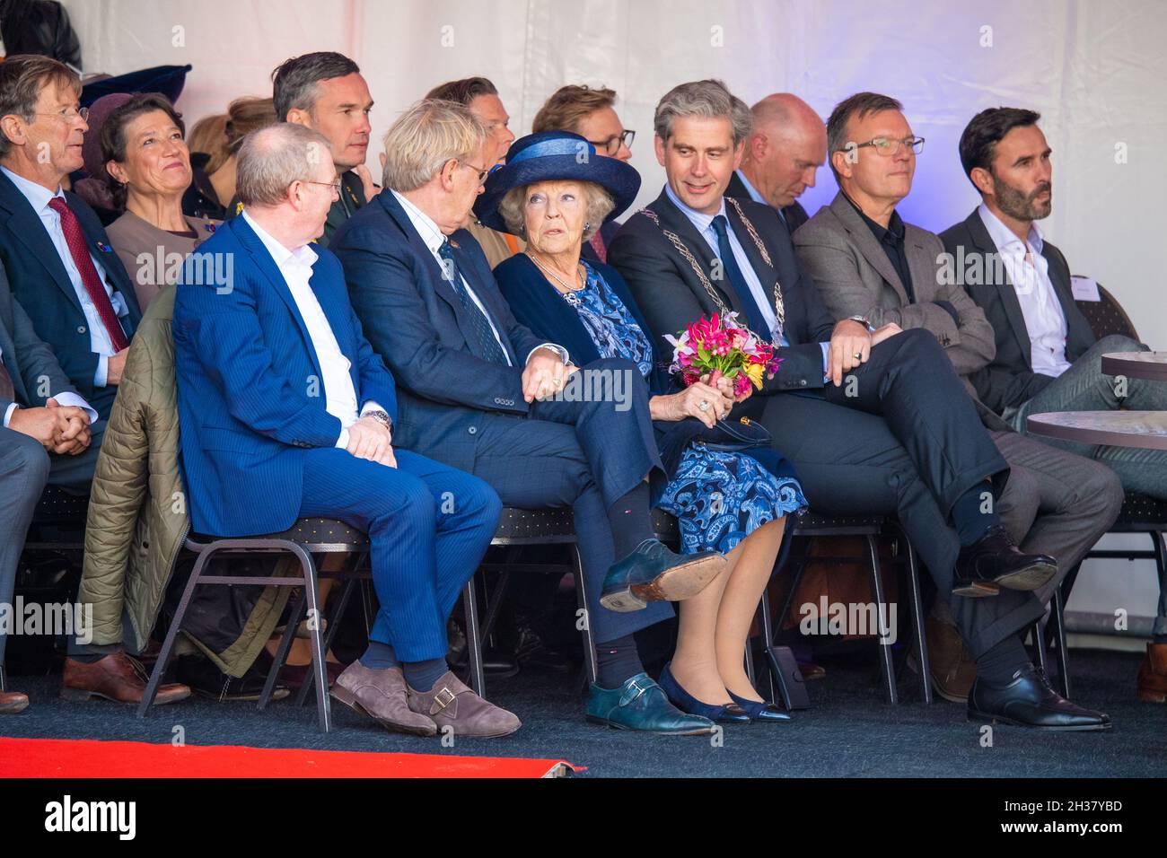 Princess Beatrix at the opening of the Prince Claus Bridge in Dordrecht ...